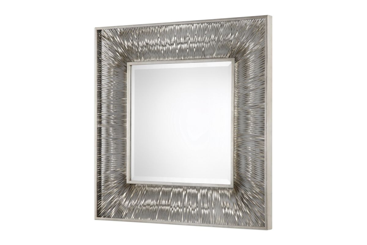 Jacenia Silver Square Mirror at Gardner-White