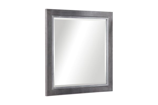 Moore Silver Square Mirror at Gardner-White