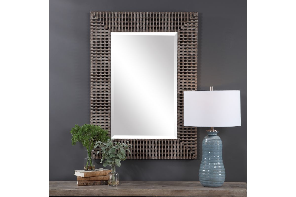 Tarquin Crosshatched Mirror at Gardner-White