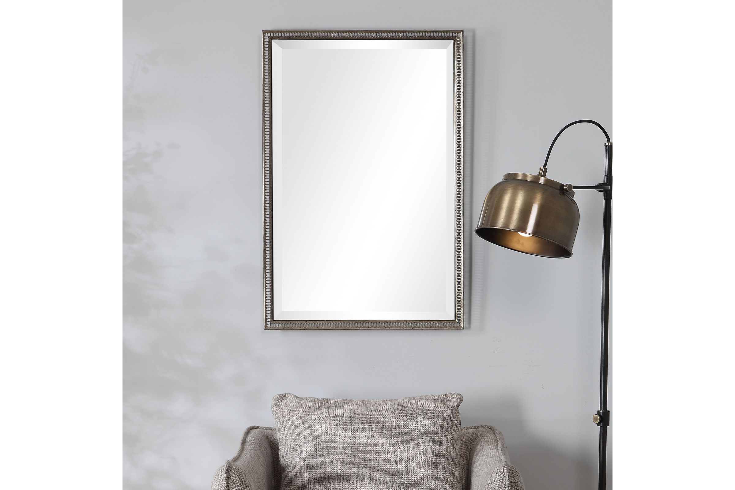 Charmian Silver Vanity Mirror at Gardner-White