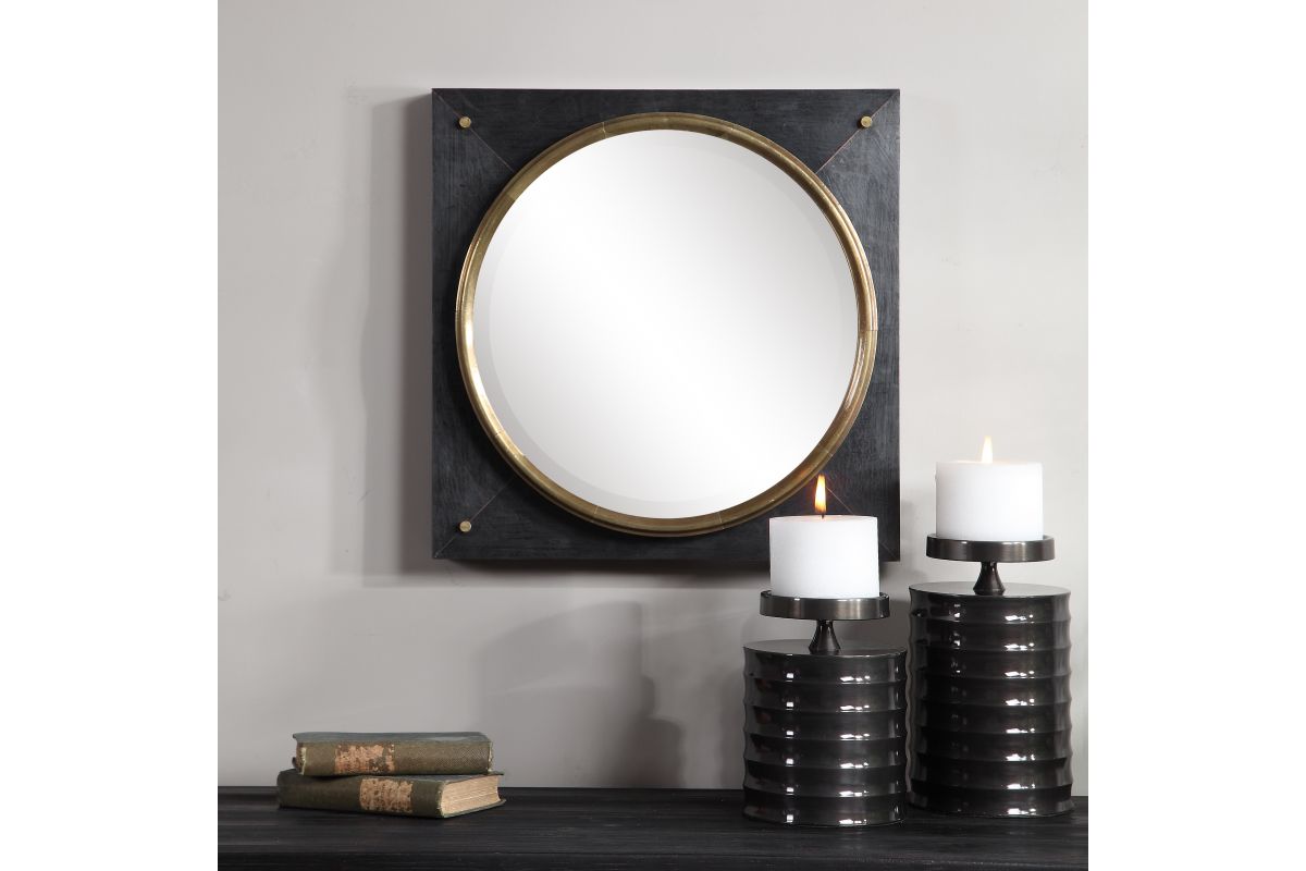 Tobiah Modern Square Mirror at Gardner-White