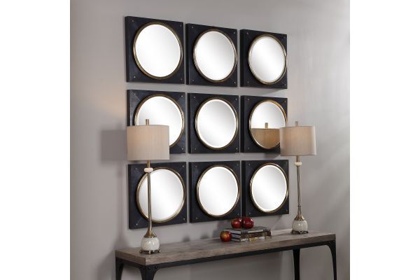 Tobiah Modern Square Mirror at Gardner-White