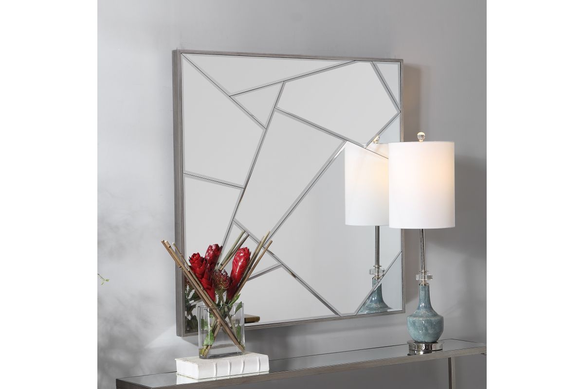 Beria Modern Square Mirror at Gardner-White