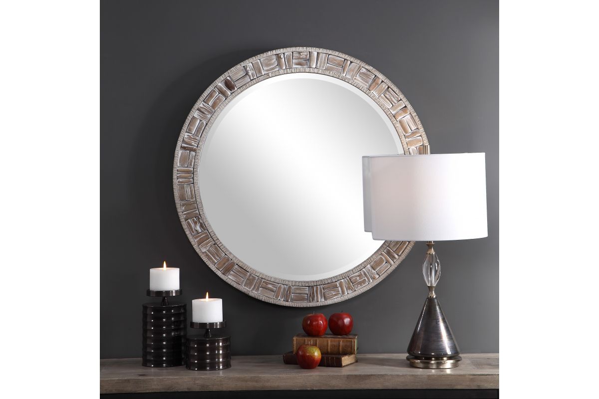 Del Mar Round Mirror at Gardner-White