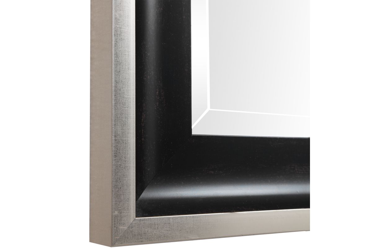 Groveland Rustic Black Mirror at Gardner-White