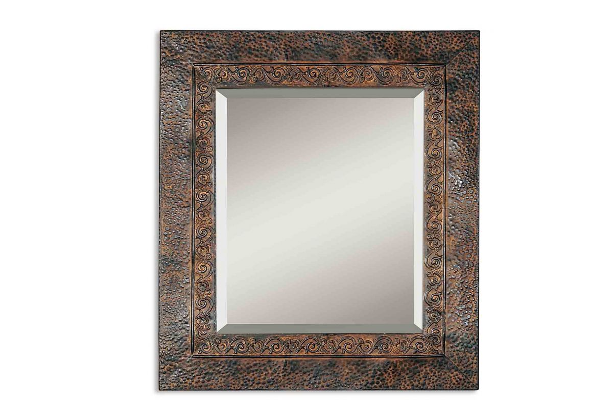 Jackson Rustic Metal Mirror at Gardner-White