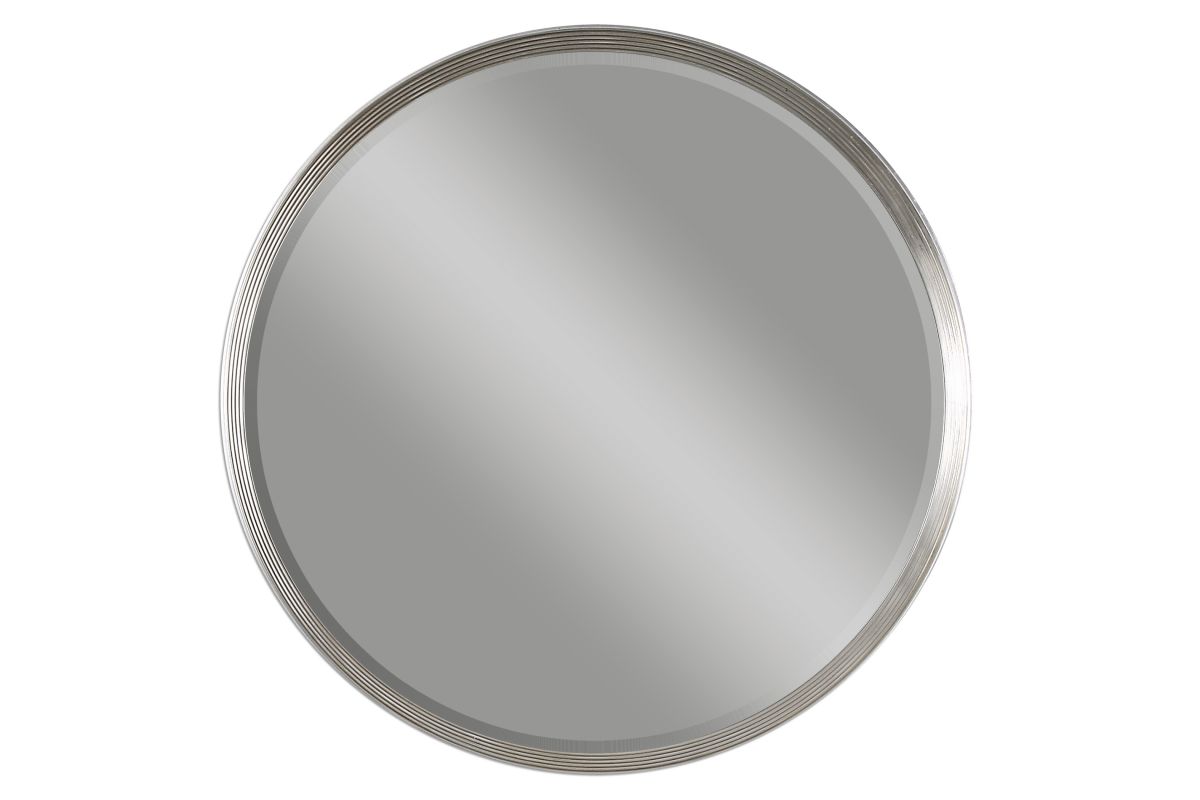 Serenza Round Silver Mirror at Gardner-White
