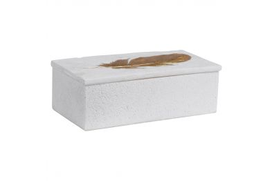 Nephele White Stone Box at Gardner-White