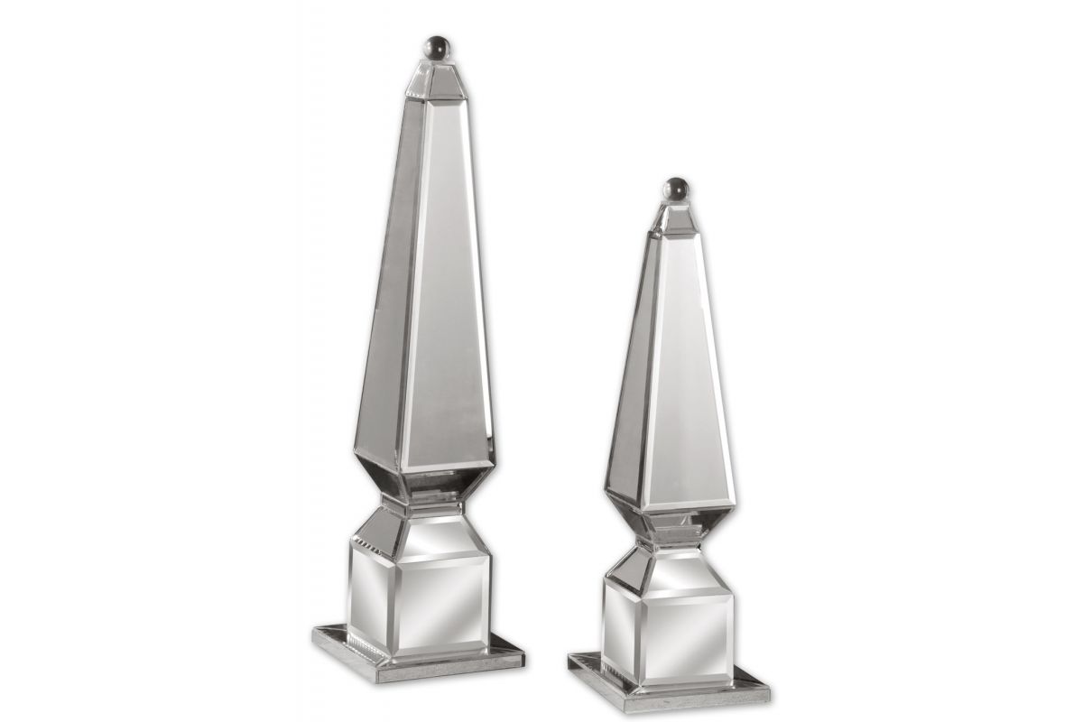 Alanna Mirrored Finials, Set of 2 at Gardner-White