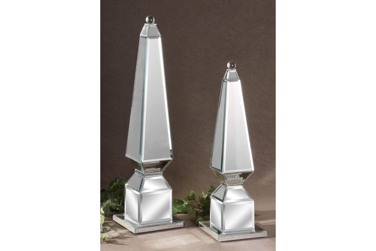 Alanna Mirrored Finials, Set of 2 at Gardner-White
