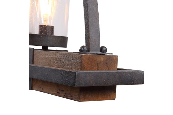 Atwood 5 Light Rustic Linear Chandelier at Gardner-White