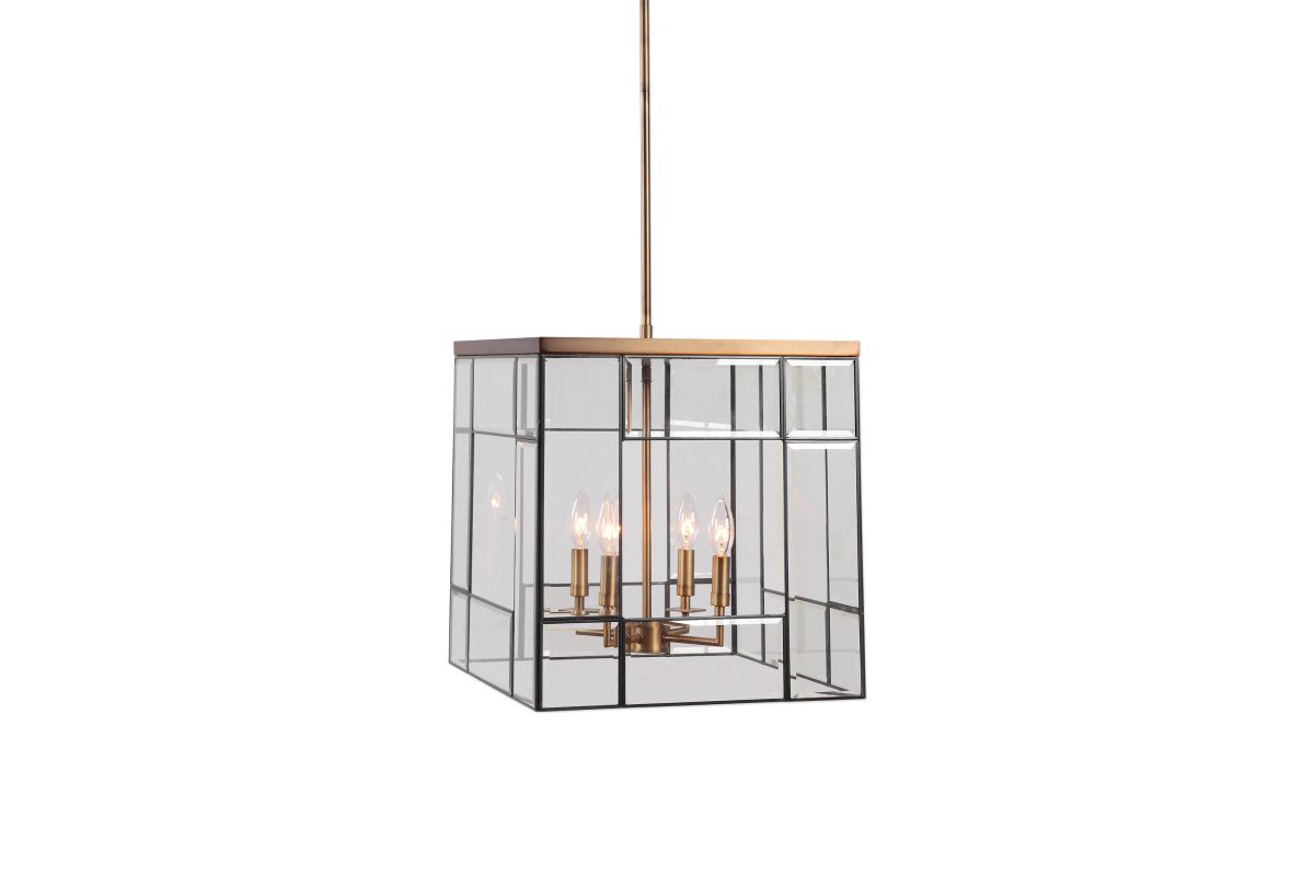 Romilly 4 Light Antique Brass Pendant at Gardner-White