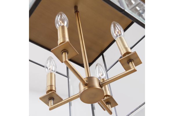 Romilly 4 Light Antique Brass Pendant at Gardner-White
