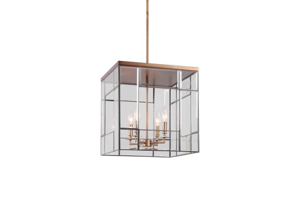 Romilly 4 Light Antique Brass Pendant at Gardner-White