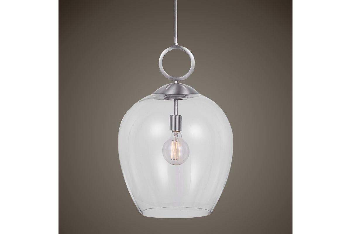 Calix Nickel 1 Light Glass Pendant at Gardner-White