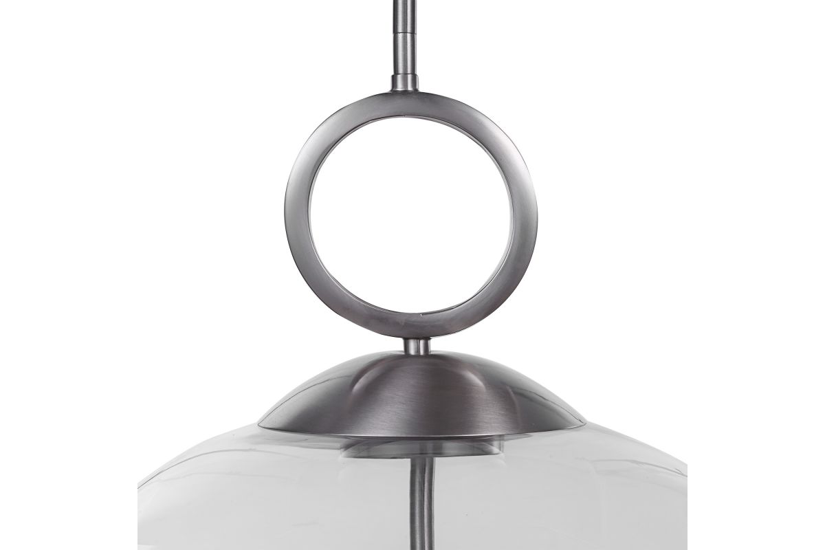 Calix Nickel 1 Light Glass Pendant at Gardner-White