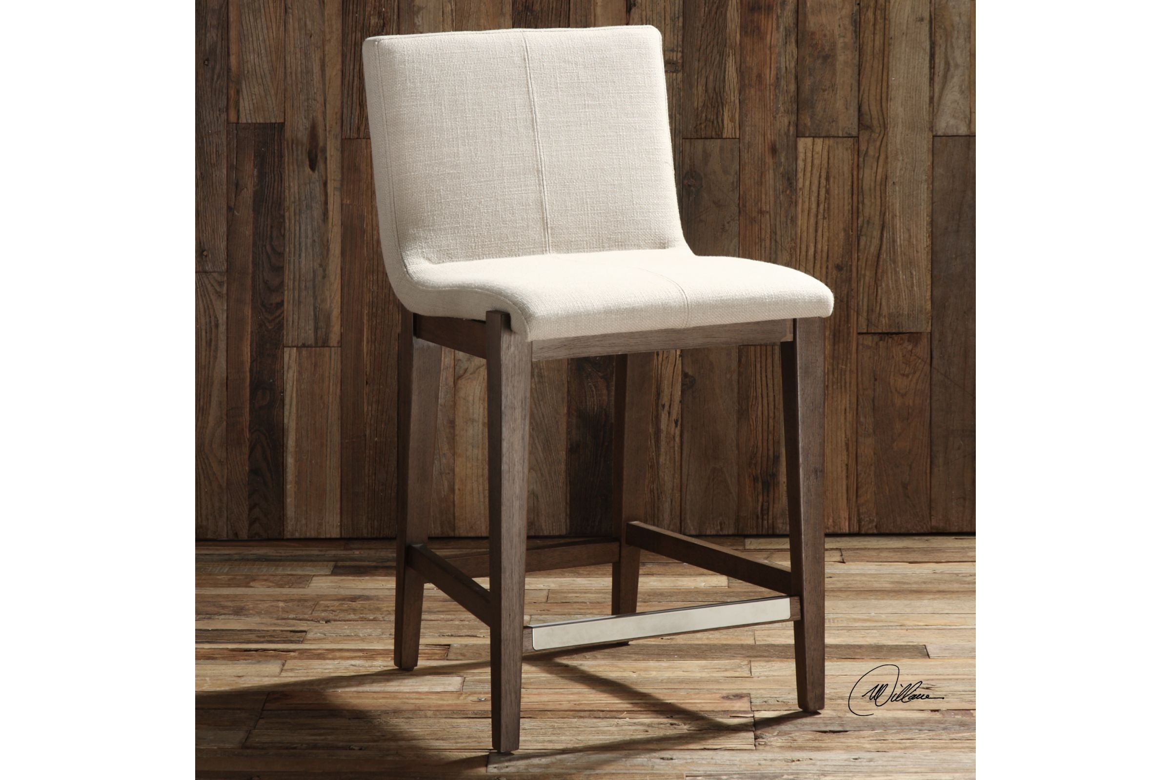Klemens Linen Counter Stool at Gardner-White