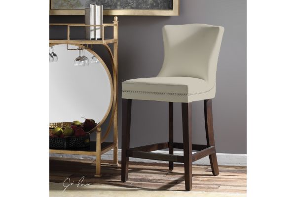 Dariela White Counter Stool at Gardner-White