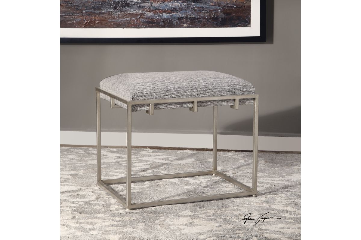 Edie Silver Small Bench at Gardner-White