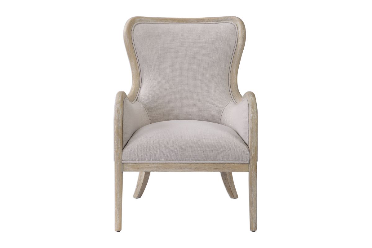 Shantel Oatmeal Gray Wing Chair at Gardner-White