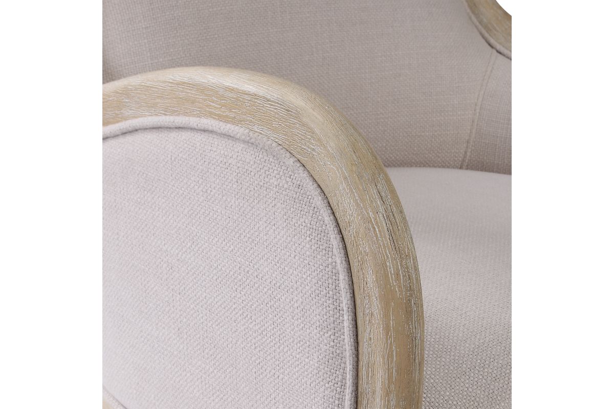 Shantel Oatmeal Gray Wing Chair at Gardner-White