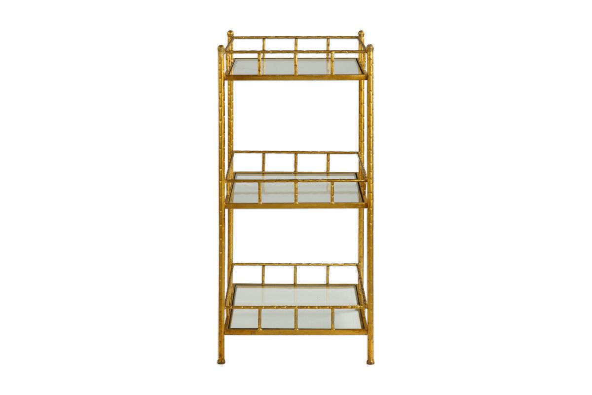 Tilly Gold Accent Shelf Table at Gardner-White