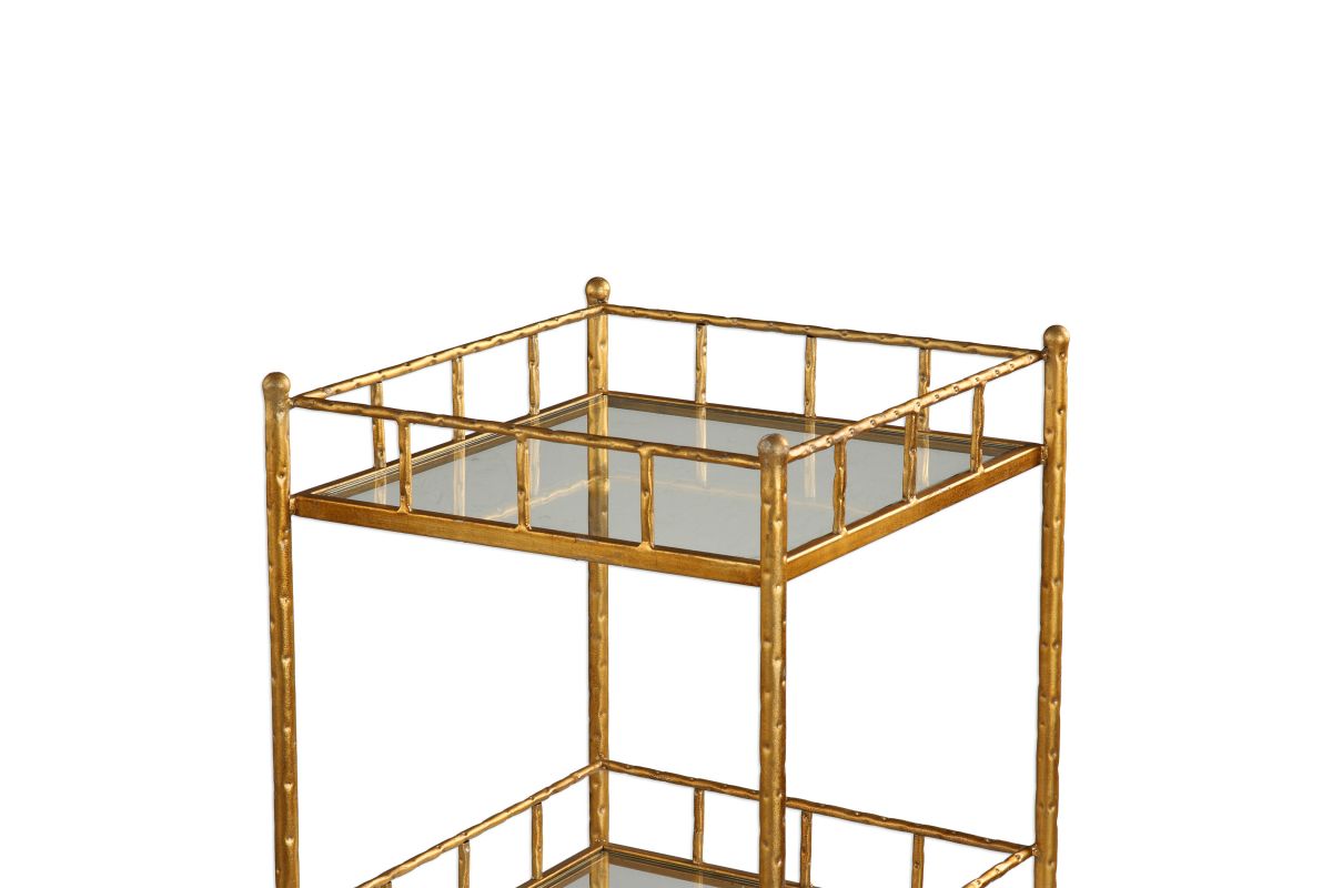 Tilly Gold Accent Shelf Table at Gardner-White