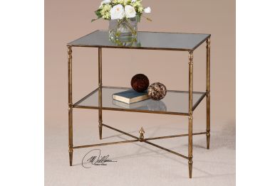 Henzler Mirrored Glass Accent Table at Gardner-White