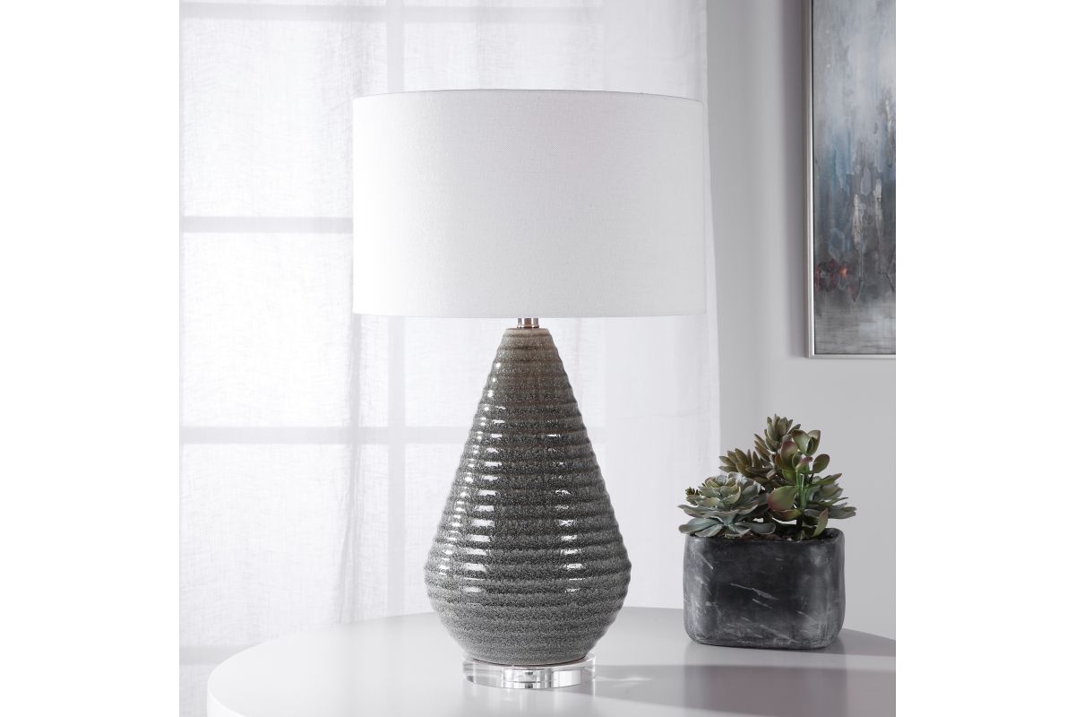 Carden Smoke Gray Table Lamp at Gardner-White