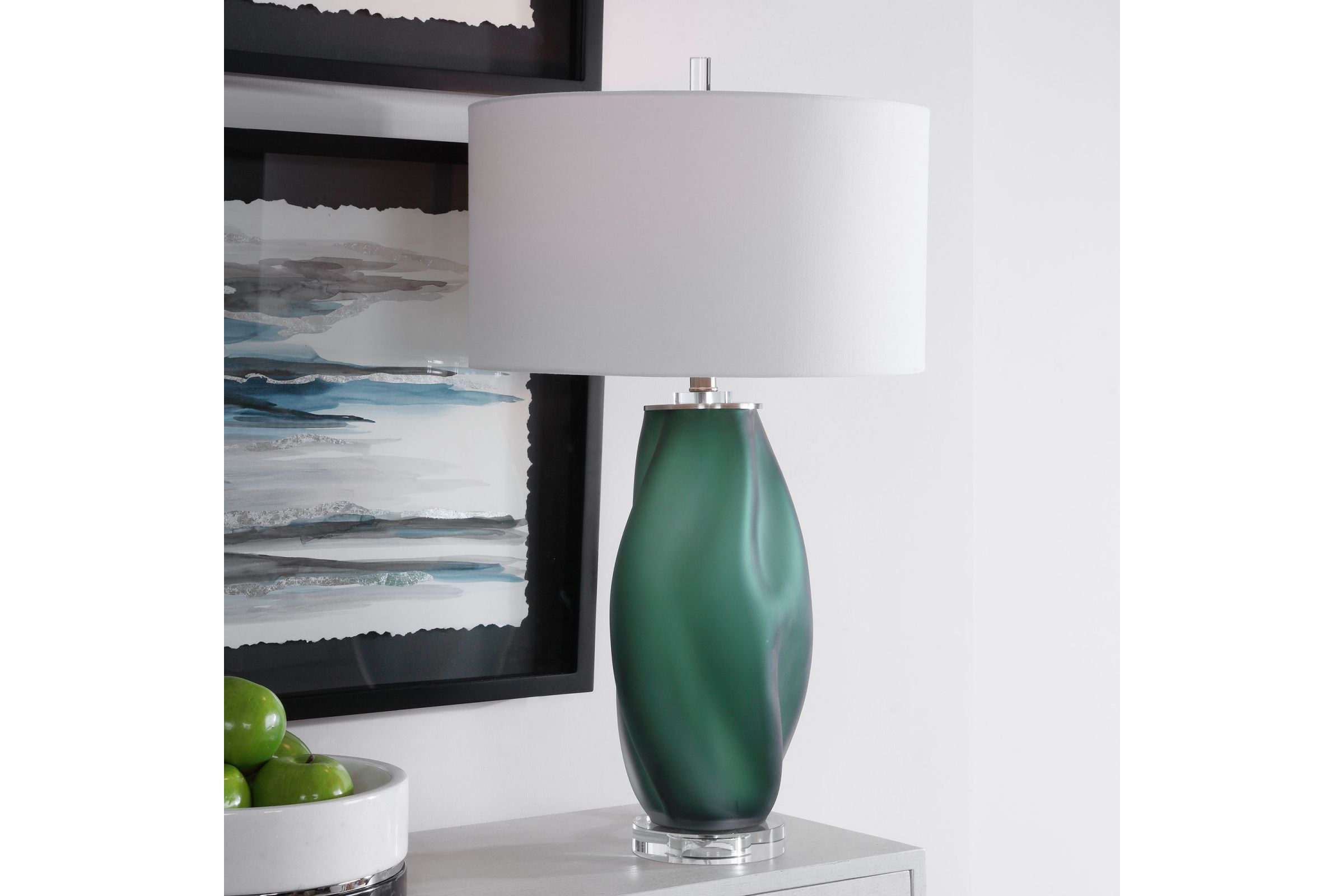 Esmeralda Green Glass Table Lamp at Gardner-White