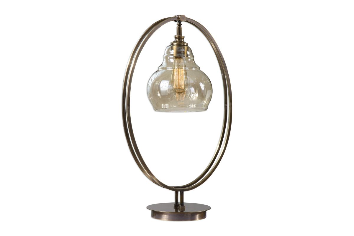 Elliptical Brass Edison Bulb Lamp at Gardner-White