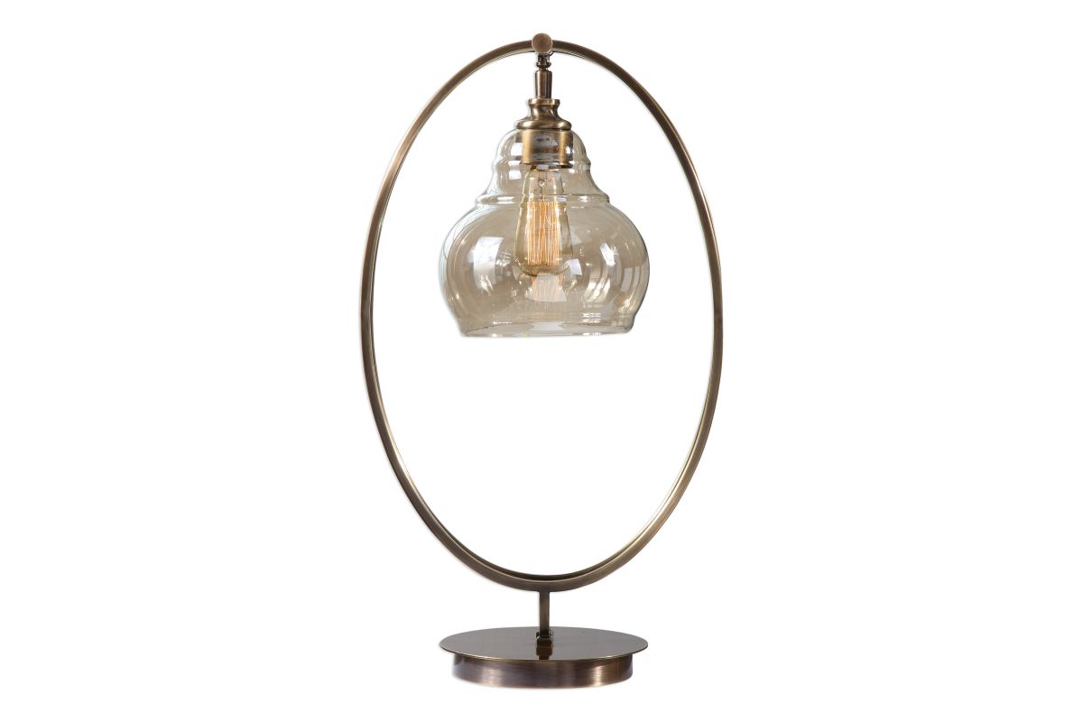 Elliptical Brass Edison Bulb Lamp at Gardner-White