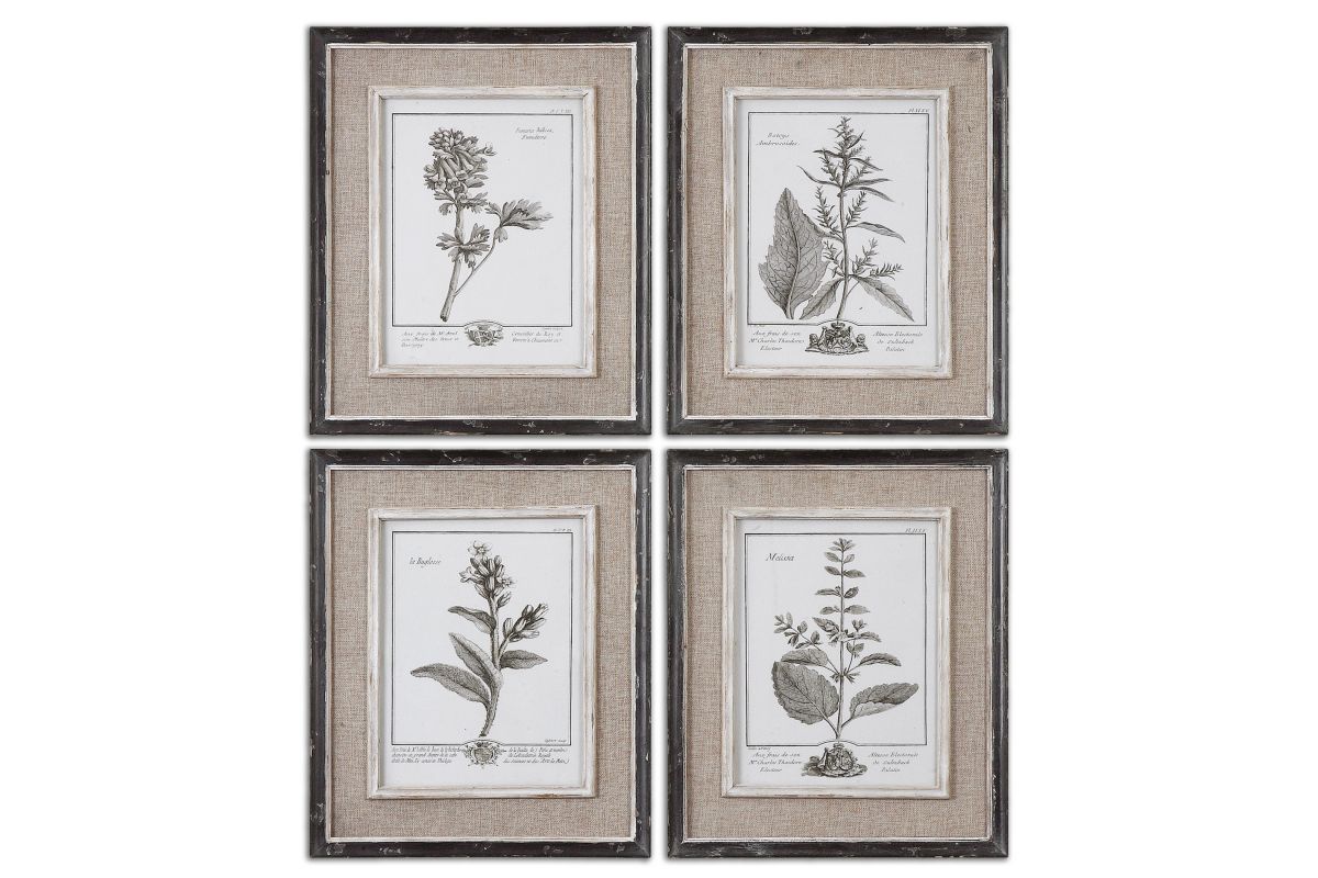 Casual Grey Study Framed Art Set of 4 at Gardner-White