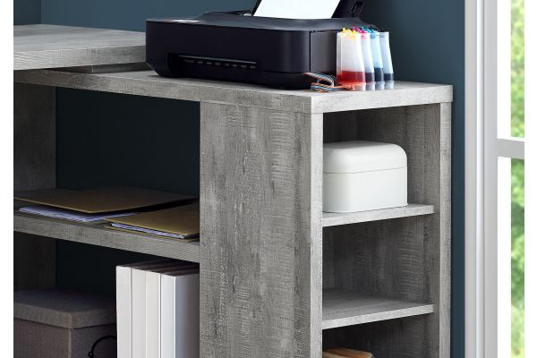 Grey Reclaimed Wood Corner Computer Desk at Gardner-White