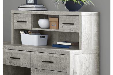 Computer Desk - Grey Reclaimed Wood L/R Facing Corner