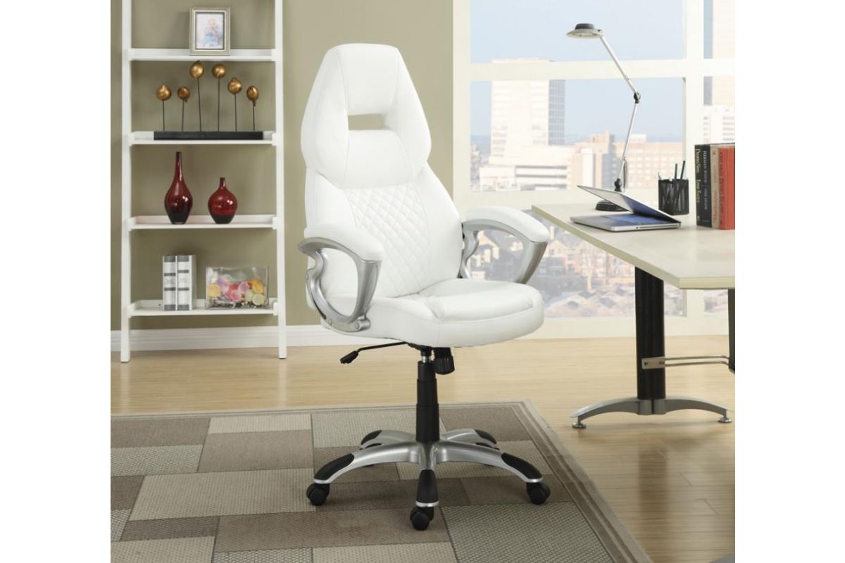 Barlett White Desk Chair at Gardner-White