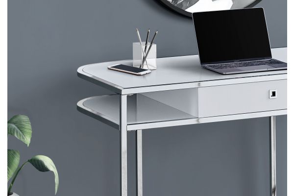 Jarrow 48" Glossy White Computer Desk at Gardner-White