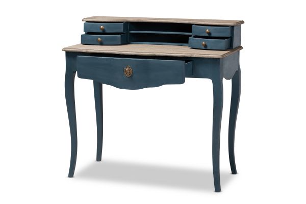Hendrick Blue Spruce Finished Wood Accent Writing Desk