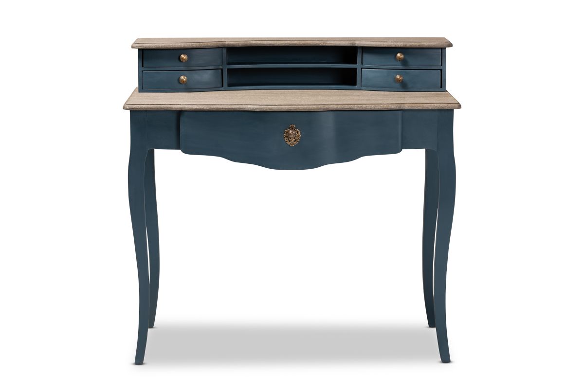 Hendrick Blue Spruce Finished Wood Accent Writing Desk