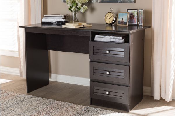 Kepner Wenge Brown Finished Desk at Gardner-White
