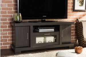 Sperrie 47-Inch Dark Brown Wood TV Cabinet with 2 Doors