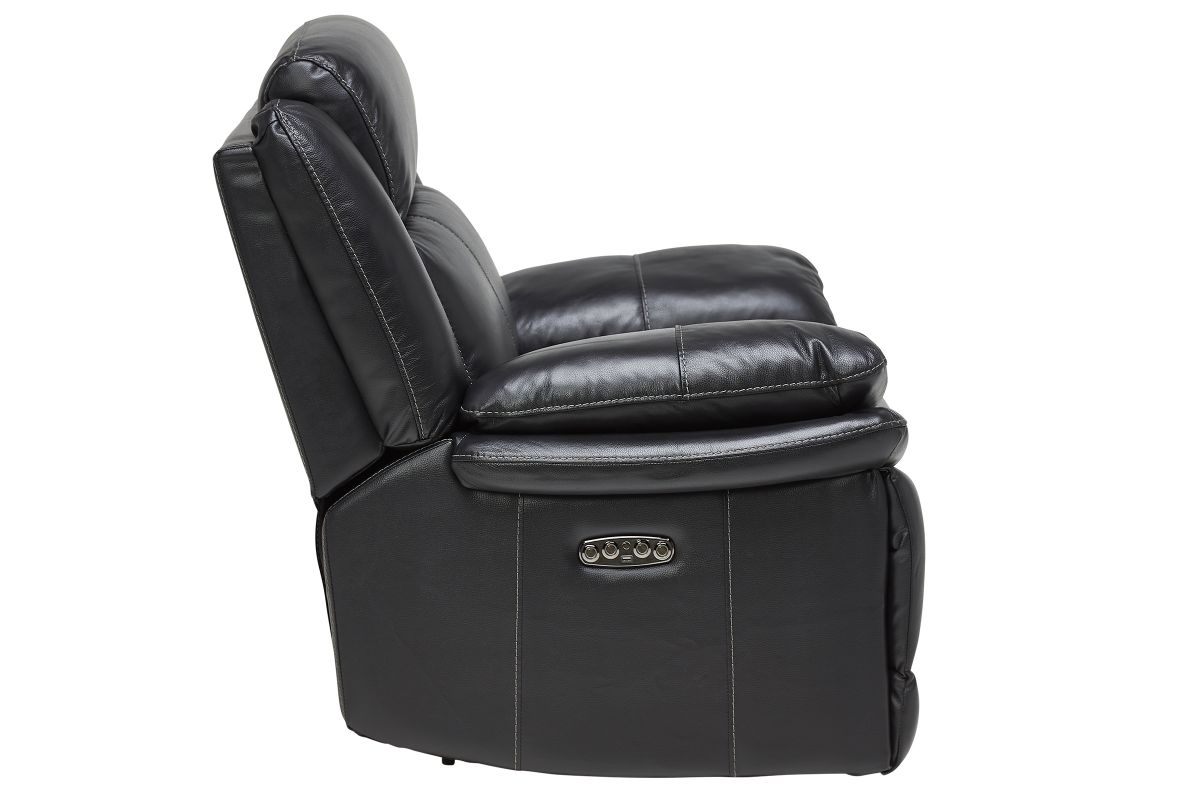 Raider Leather Dual Power Recliner at Gardner-White