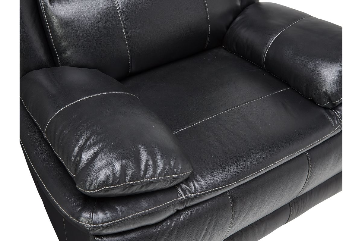 Raider Leather Dual Power Recliner at Gardner-White