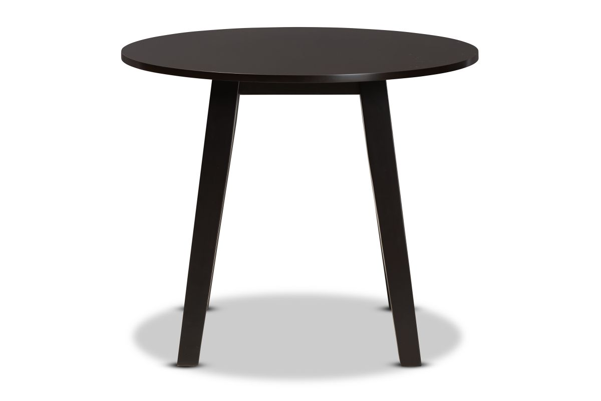Sunny Dark Brown Finished 35-Inch-Wide Round Wood Dining Table