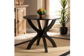 Pluto Dark Brown Finished 35-Inch-Wide Round Wood Dining Table