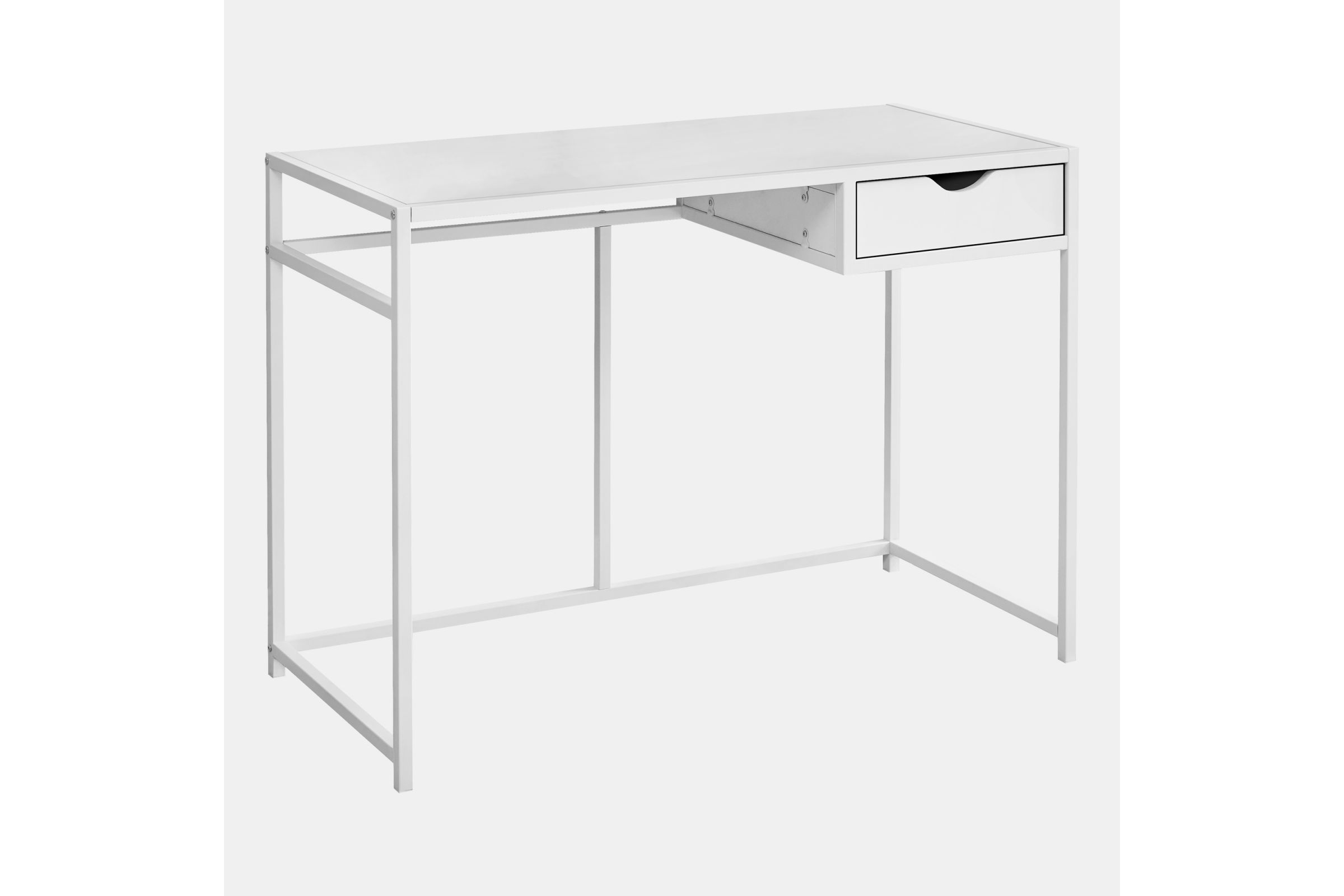 White Metal 48" Computer Desk with Drawer at Gardner-White