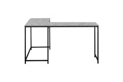 Black Metal & Grey Stone 58" Corner Computer Desk at Gardner-White