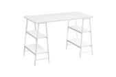 White Metal 48" Computer Desk with Shelves at Gardner-White