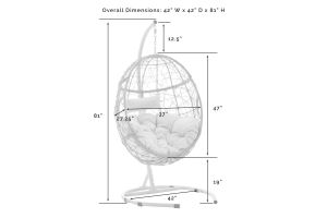 Cleo Indoor Outdoor Wicker Hanging Egg Chair at Gardner-White