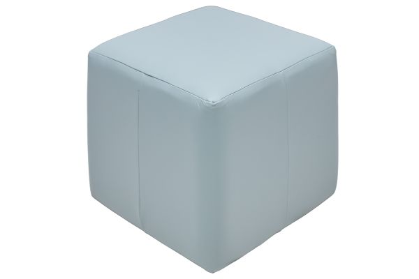 Neils Medium Leather Ottoman by Jonathan Louis Design Lab